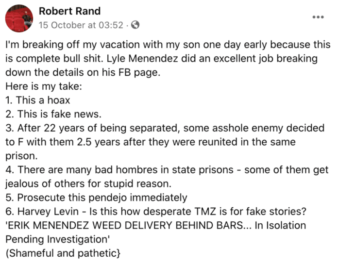 Get Menendez Out In 2020 – Free Erik And Lyle Menendez