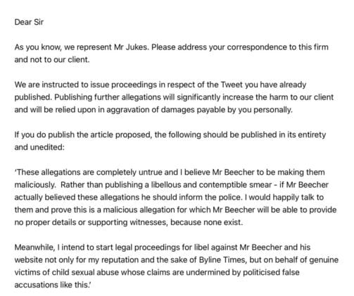 Bringing Beecher To Book 2021 – Peter Jukes V Jay Beecher