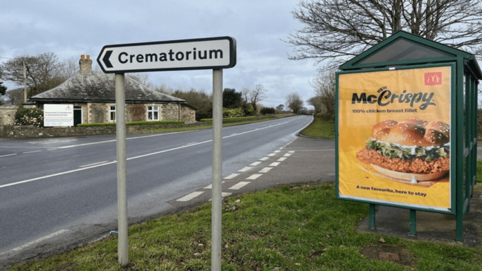 McCrispy Weird Comical McDonald’s Advert At Crematorium 2023