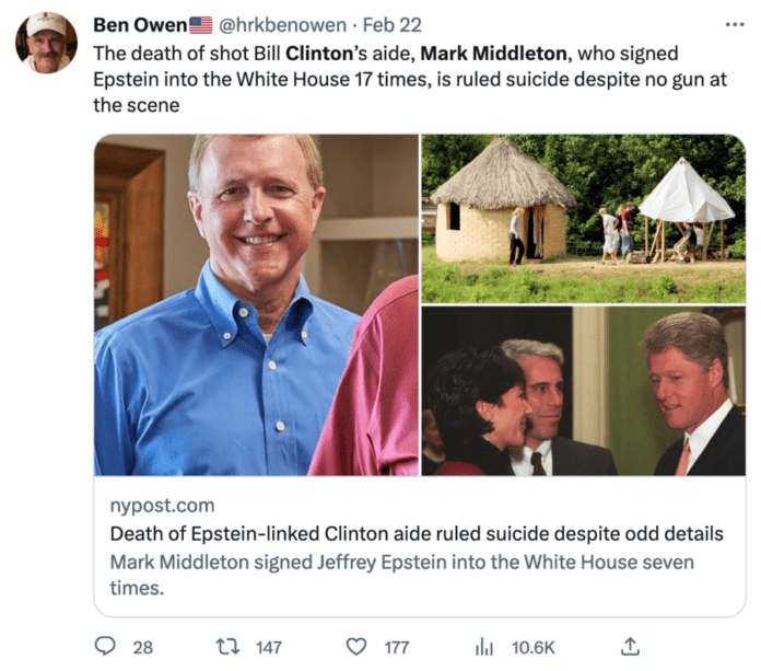 Mark Middleton: Evil Clinton-Epstein Conspiracy, Jun 2022